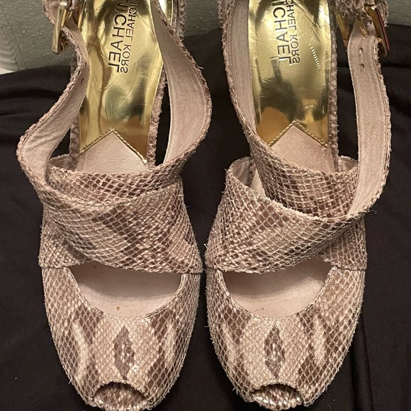 MICHAEL Michael Kors | Shoes | Michael Michael Kors Mk Snakeskin Heels ...